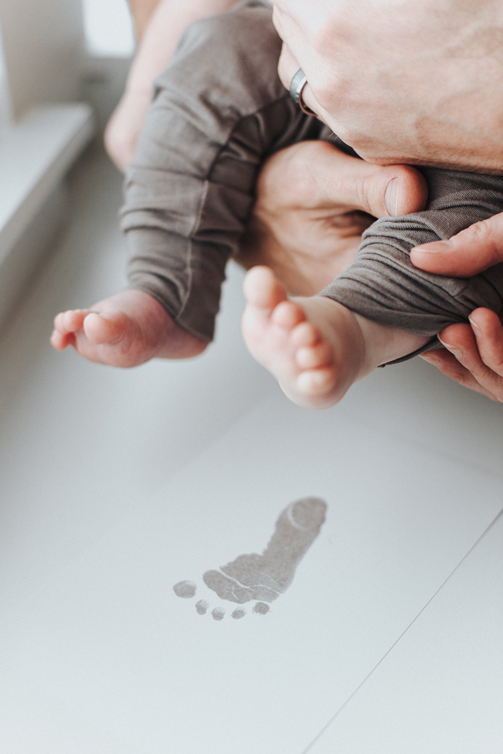 Mushybooks Inkless Print Kit - Baby Hand and Footprint Maker - Keepsake - Non-Toxic - Baby Safe