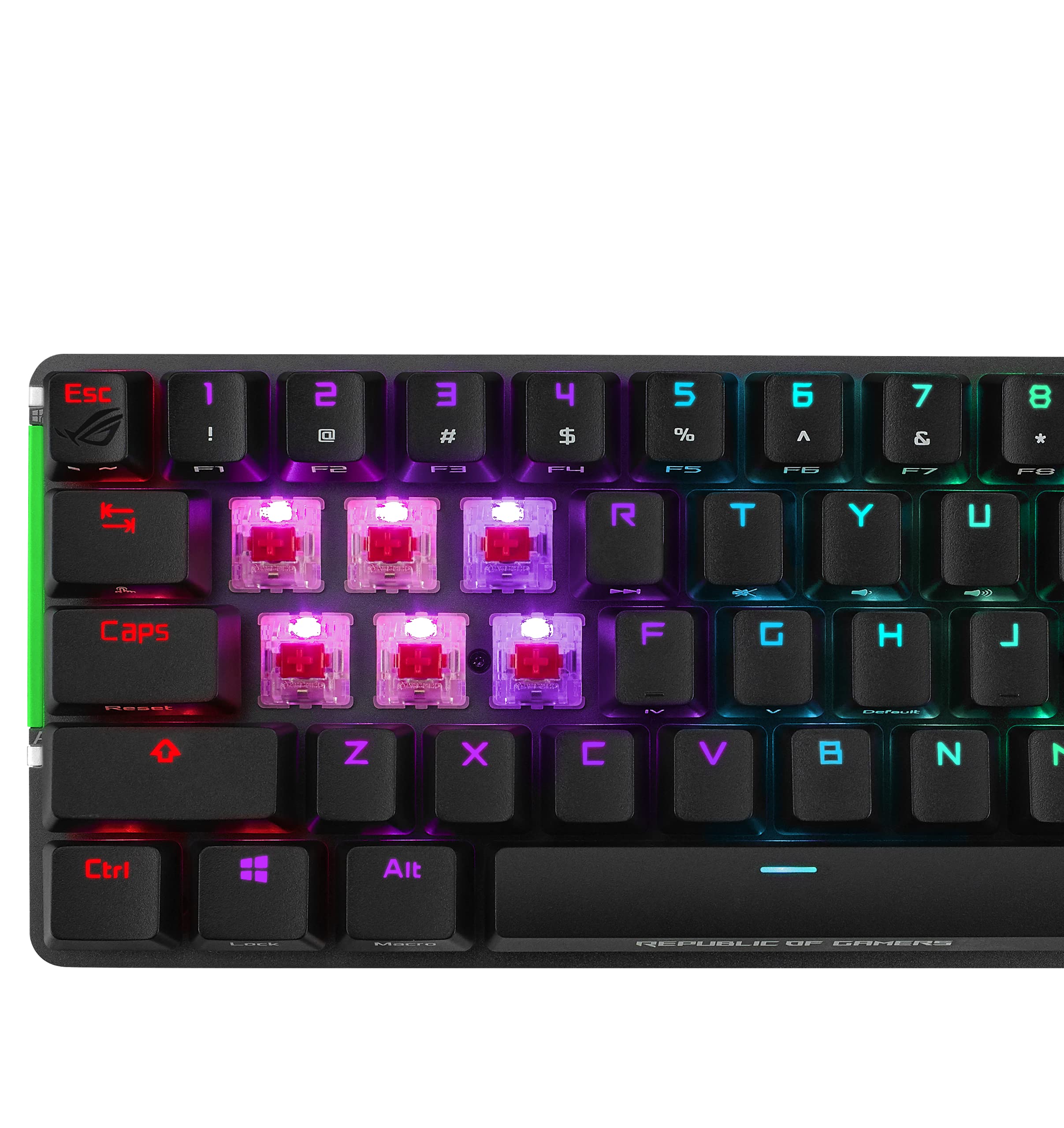 ASUS ROG Falchion Wireless 65% Mechanical Gaming Keyboard | 68 Keys, Aura Sync RGB, Extended Battery Life, Interactive Touch Panel, PBT Keycaps, Cherry MX Brown Switches, Keyboard Cover Case (Renewed)