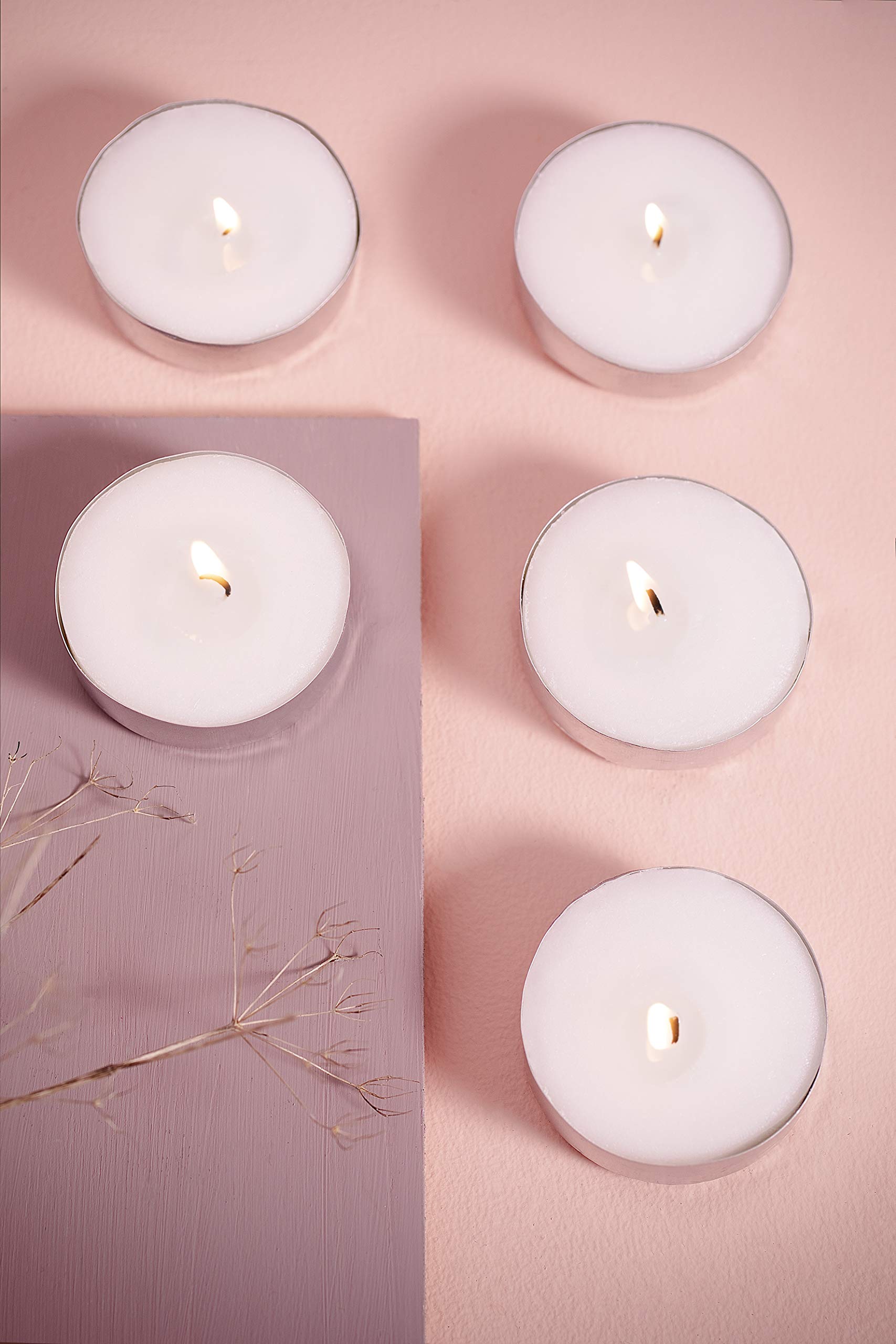 Bolsius Tealight Candles - Clear Cup - White - Box of 24 Transparent Tealights - Long Burning Time of 6 Hours - Interior Decoration - Unscented - Smokeless - Includes Natural Vegan Wax - No Palm Oil