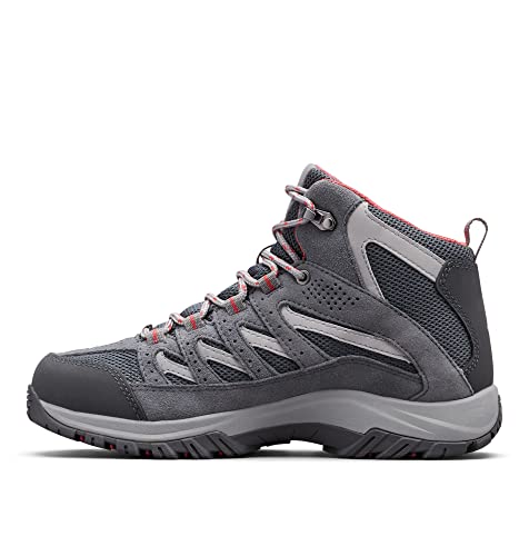 Columbia womens Crestwood Mid Waterproof Boot Hiking Shoe, Graphite, Daredevil, 8 US