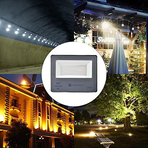 Catinbow 100W LED Flood Light 2 Pack, 10000LM Outdoor Flood Lights Warm White 3200K, IP67 Waterproof Super Bright LED Backyard Lighting Fixtures for Home, Garden