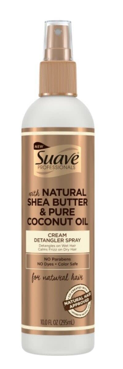 Suave Professional for Natural Hair Detangler Spray Cream 10 oz (Pack of 6)
