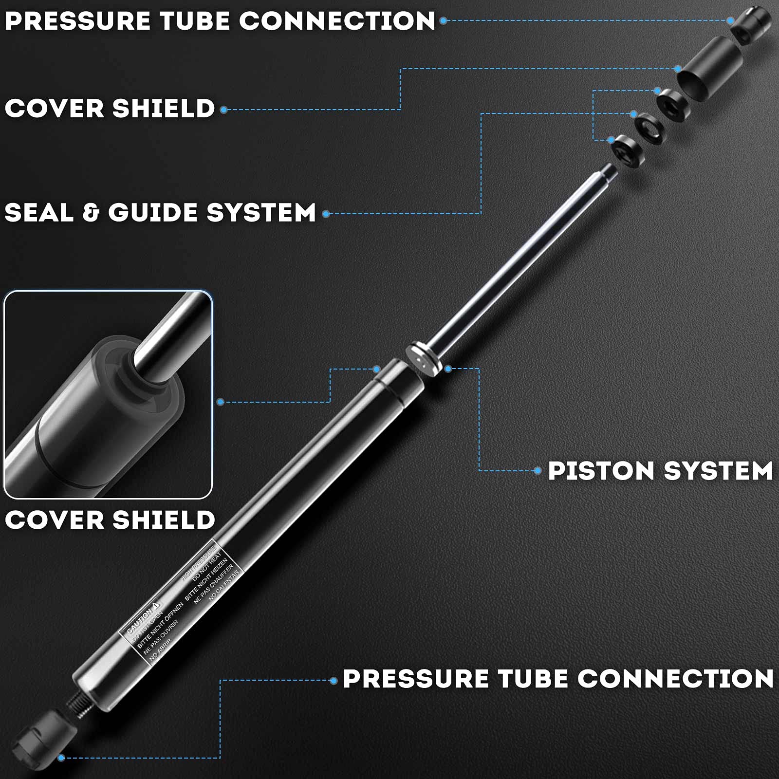 A-Premium Tailgate Assist Shock Strut Compatible with Ford F-150 2004-2014 Lincoln Mark LT 2006-2008 DZ43200