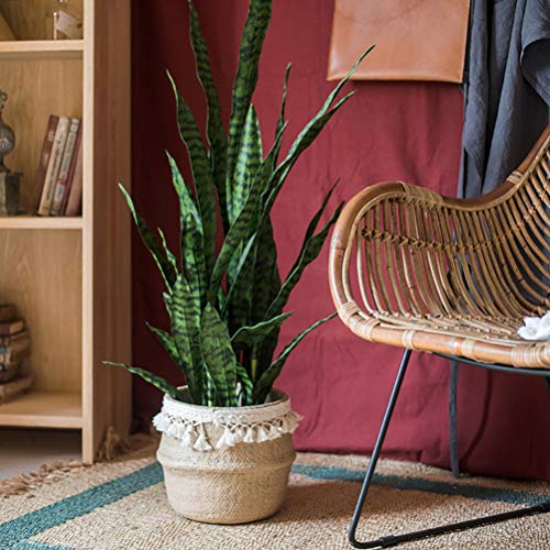 Bird Fiy Artificial Snake Plants 30" Faux Agave Fake Sansevieria Artificial Silk Plant for Home Garden Office Store Decoration 4 Pcs (Green)
