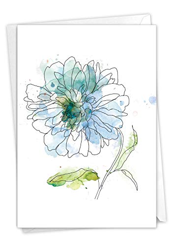 The Best Card Company - Loving Sympathy Card with Envelope - Inspirational, Religious Bereavement Greeting - Basic Blooms C4627DSMG