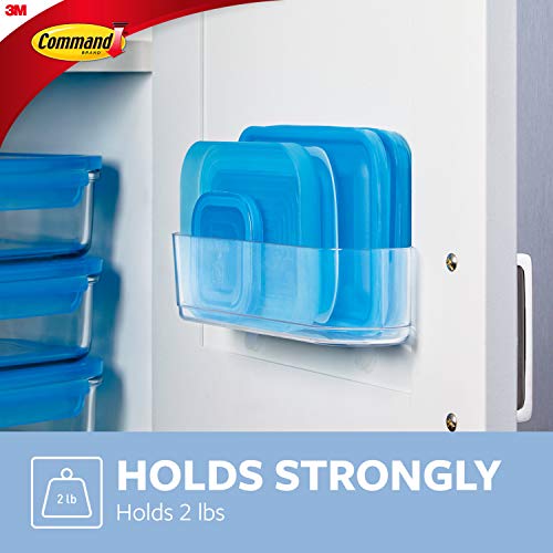 Command Medium Caddy, Clear, with 4 Clear Indoor Strips, Organize Damage-Free