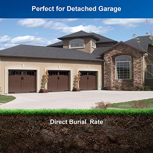 SNANSHI Outdoor Ethernet Cable 50 ft, Cat 7 Ethernet Cable 26AWG Heavy Duty CAT7 Waterproof Outdoor Direct Burial UV Resistant Internet Cable LAN Cable for Garage,POE Camera/WiFi Extender,Outbuilding