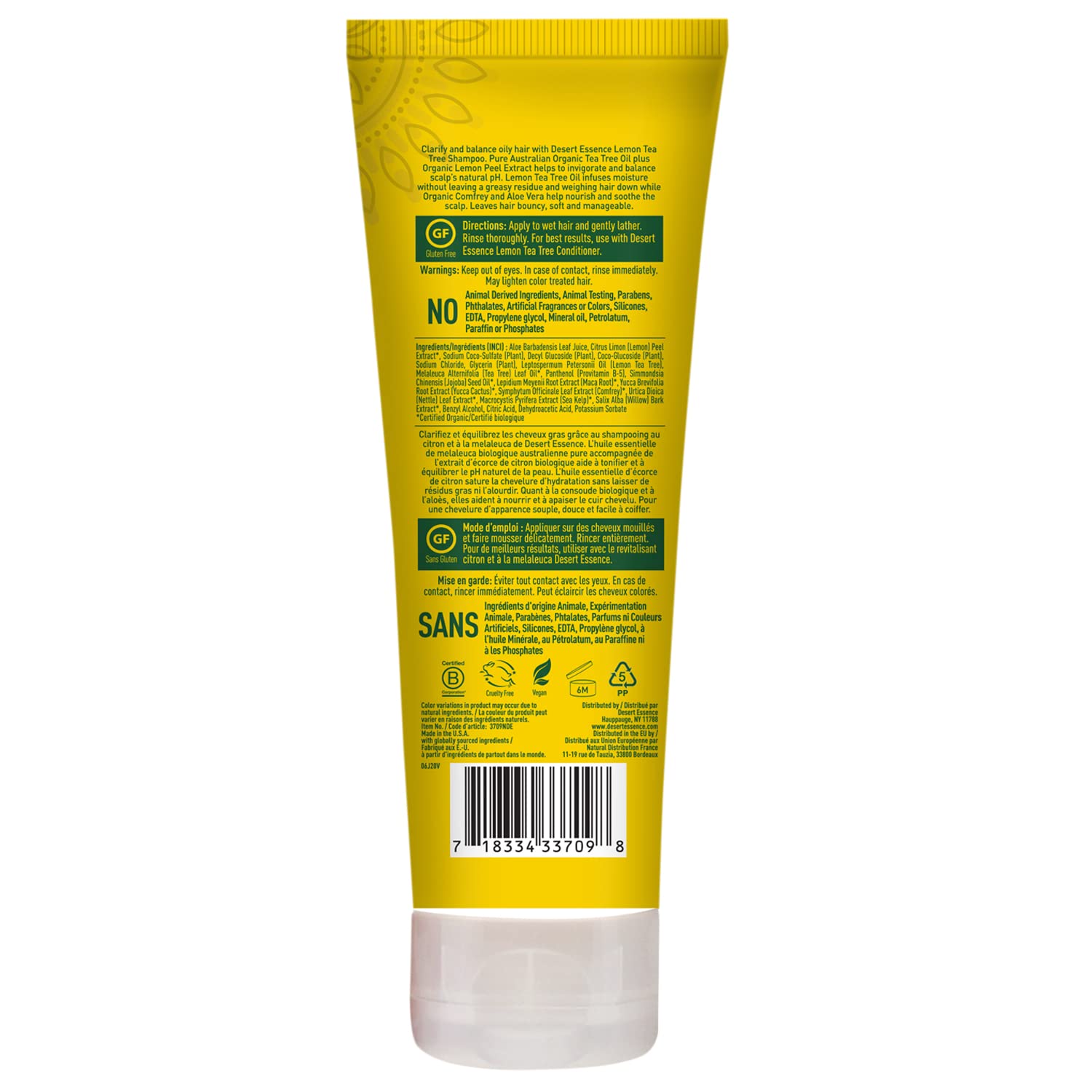 Desert Essence Lemon Tea Tree Shampoo - 8 Fl Oz - Pack Of 3