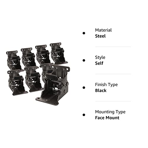 8 Pack Table Leg Folding Brackets Lock Extension Support Bracket Foldable Self Lock Hinges for Table Legs, Bed Leg, Workbench