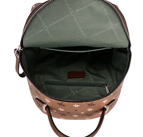 David Jones Paris Women Fashion Work Travel Front Pocket Backpack (Cognac)