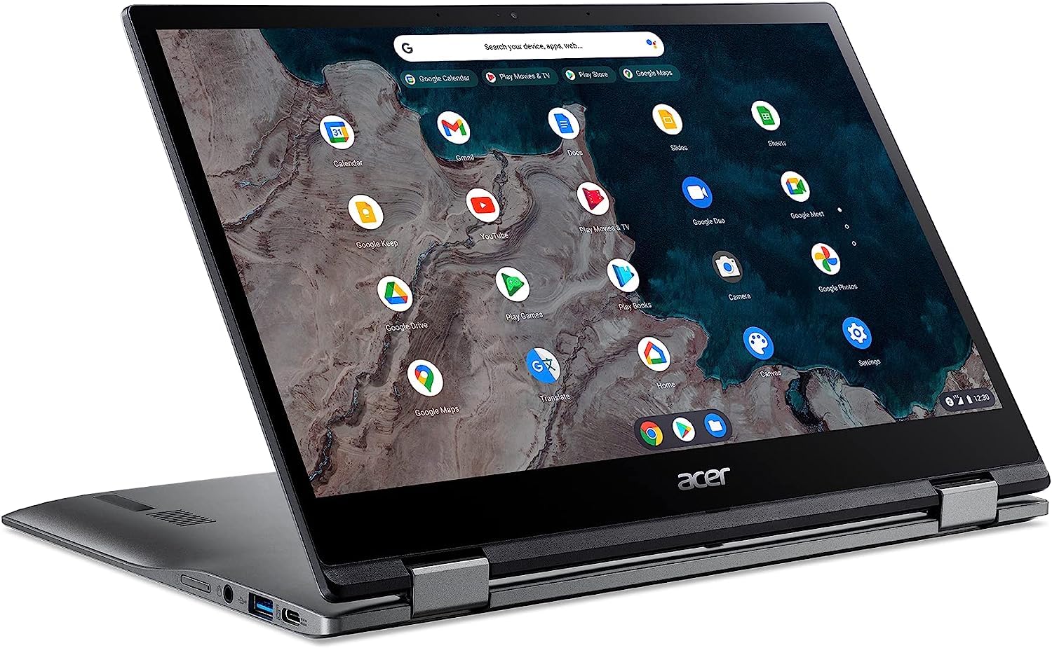 acer Convertible 2-in-1 CP513 Chromebook Enterprise 13.3inch Frameless FHD IPS Touchscreen Qualcomm 8-Core Processor 8GB DDR4 Ram 128GB SSD Webcam Chrome OS