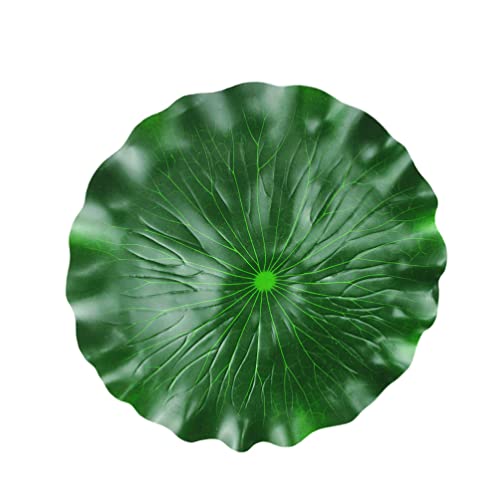 DOITOOL Lily Pads for Ponds Artificial Floating Foam Lotus Leaves, 2PCS Realistic Lily Pads Leaves 23.6 Inch Large Artificial Water Lily Pads Ornaments for Pond Pool Aquarium Water Decoration
