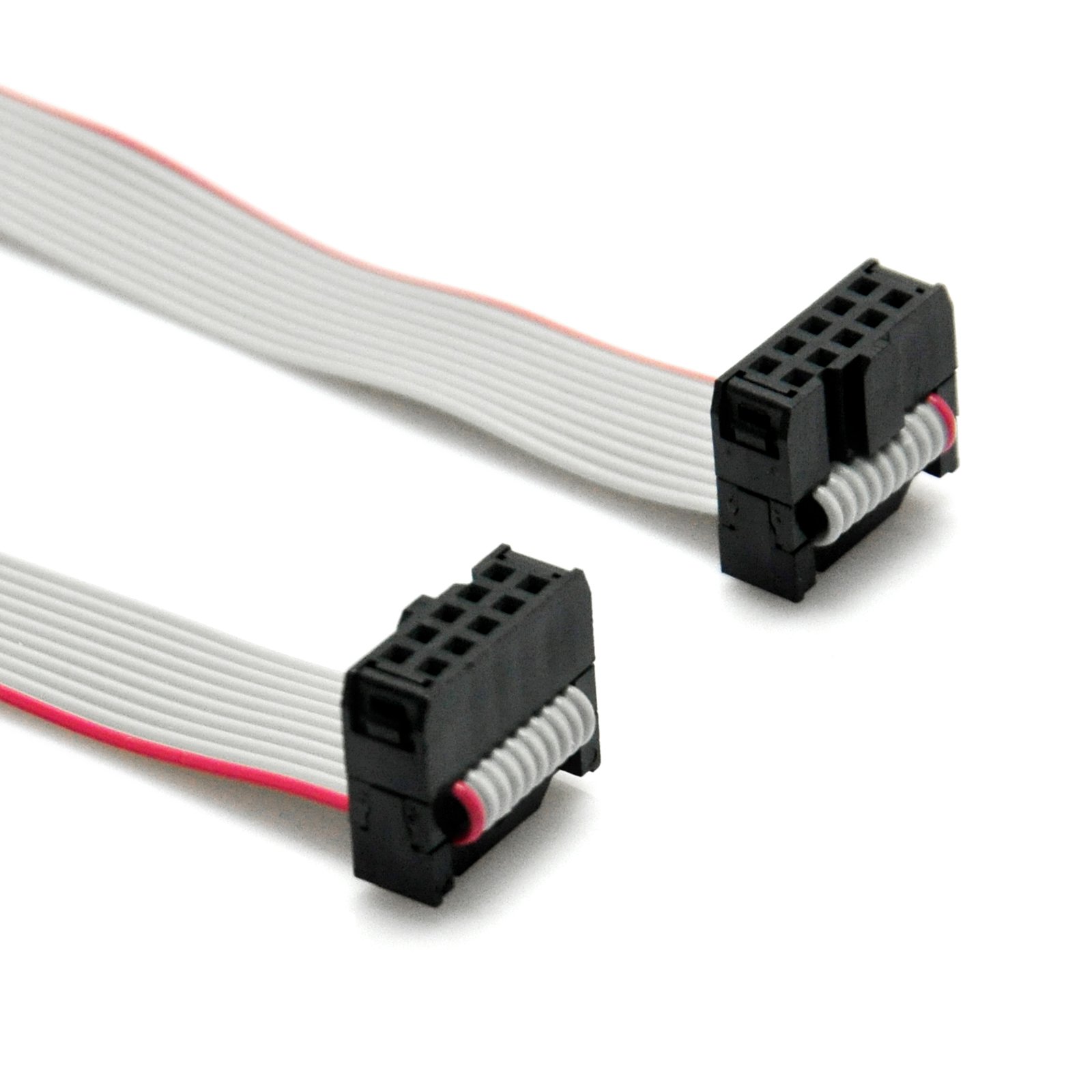Gikfun 2PCS Flat Ribbon Cable 2.54mm Pitch 2 Row 10 Pin Female to Female Wires IDC Ribbon Connector for Arduino EK1282