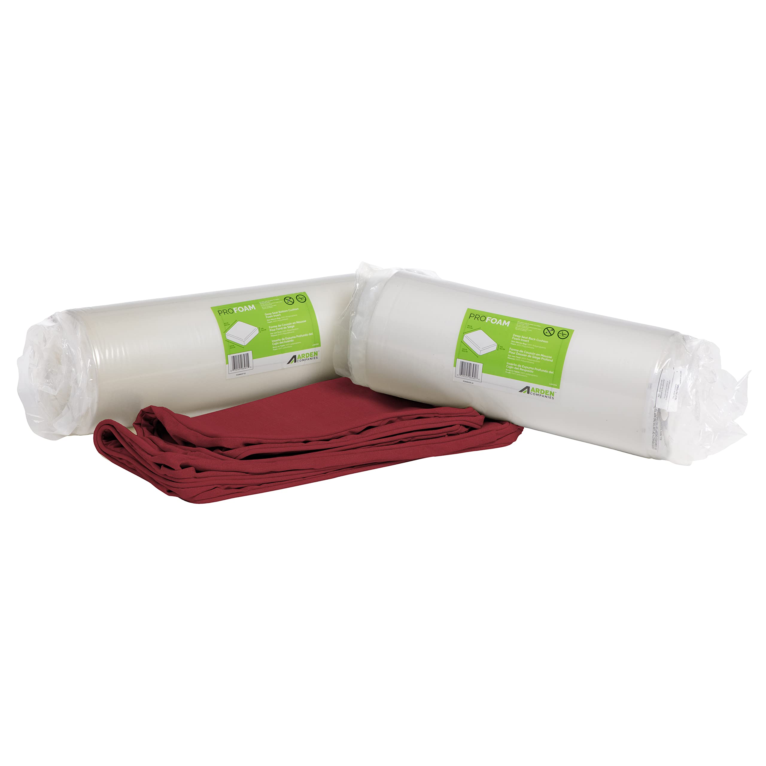 Arden Selections ProFoam Performance Outdoor Deep Seating Cushion Set 24 x 24, Caliente Red