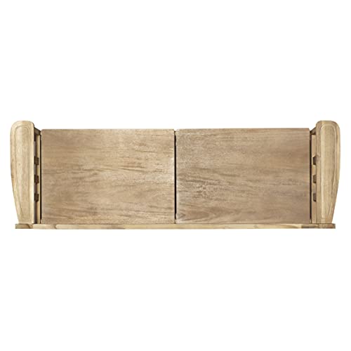 Linon Natural Washed Storage Frankie Bench, Seat Height of 18"