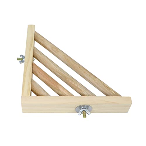 Litewoo Bird Perch Corner Platform Stand Shelf for Birds Budgie Parakeet Cockatiel Conure Cockatoo(Ladder)
