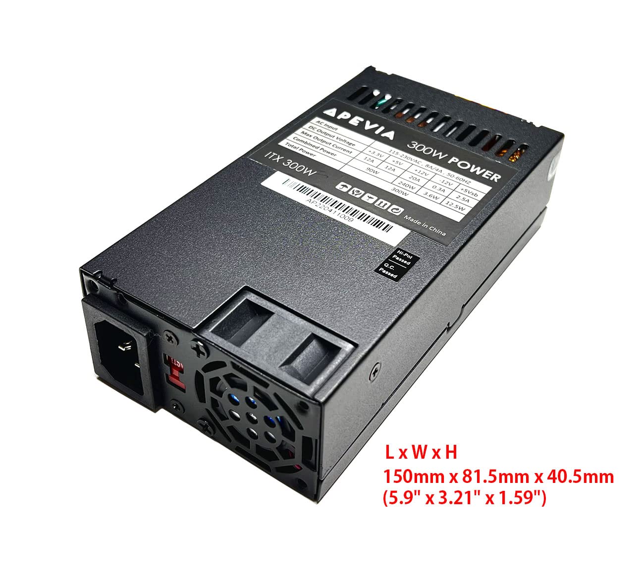 Apevia PS-ITX300W Mini-ITX/Flex ATX 300W Power Supply - Black