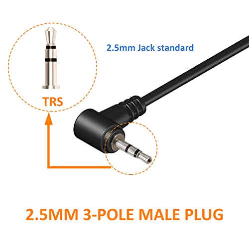 Callez 3.5mm Female to 2.5mm Male Headphone Adapter Cable Connector, Suit for Smartphone Headset Convert to 2.5mm Jack Work for Telephone and Cordless Phones with 2.5mm Headset Jack