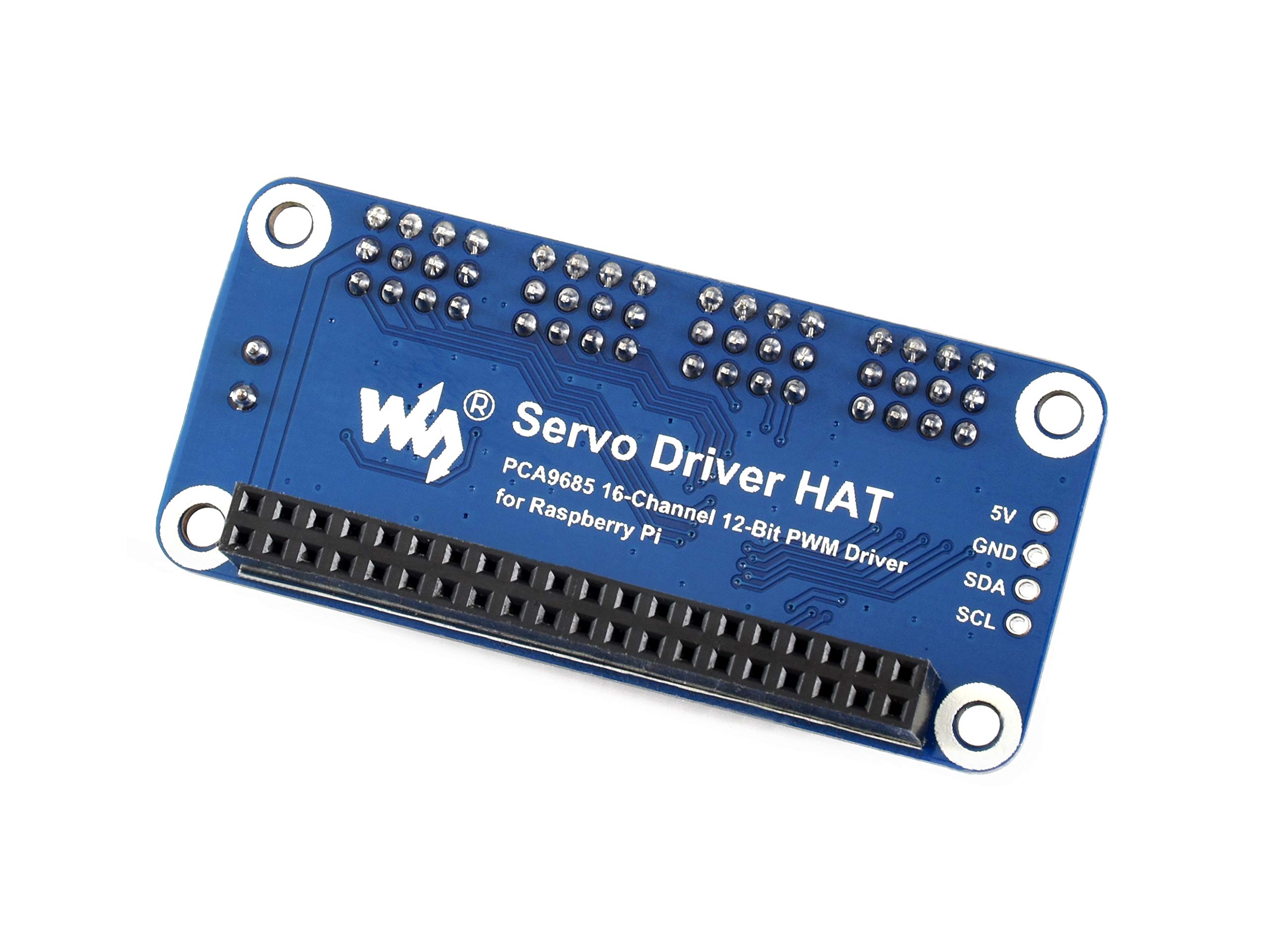 Servo Driver HAT Board for Raspberry Pi Zero/Zero W/Zero WH/2B/3B/3B+ 16-Channel Servo/PWM Outputs with I2C Interface Used for Controlling Robotic Arm or Hexapod Walker