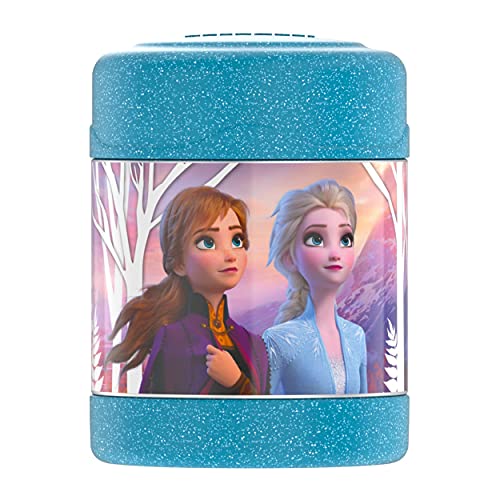 Thermos Stainless Steel 10 Oz Food Jar Frozen 2 - Blue Glitter, 3.5 x 3.5 x 4.7 inches