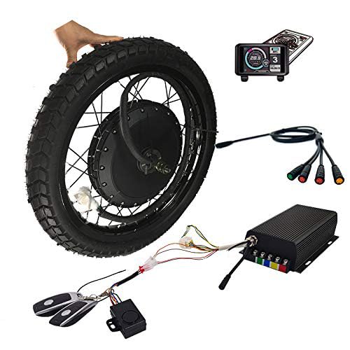 Alarm Lock !Sabvoton Waterproof Controller Programmable, 72v 8000w QS 273 electric bike hub motor conversion kit with TFT colorful display ,alarm lock(19inch Rear)
