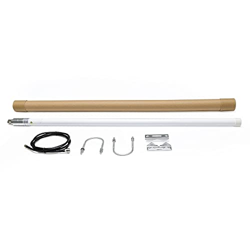 Fiberglass Antenna Kit for Helium Hotspot Outdoor/Indoor 915MHz 5.8 dBi White Omni Directional N Type Male Works with RAK Bobcat Sensecap Nebra Linxdot MNTD Helium Hotspot HNT Mining Miner