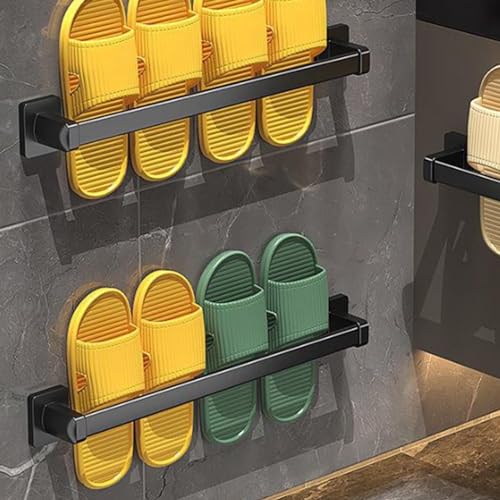ATONLY Wall Mounted Shoes Rack Stainless Steel Shoes Holder Towel Storage Organizer Bathroom Living Room Hang Storage