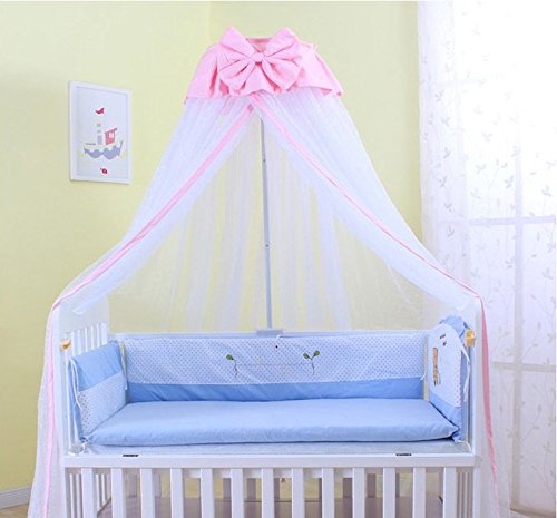 JOYLIFE Baby Net Baby Toddler Bed Crib Dome Canopy Netting (Pink)