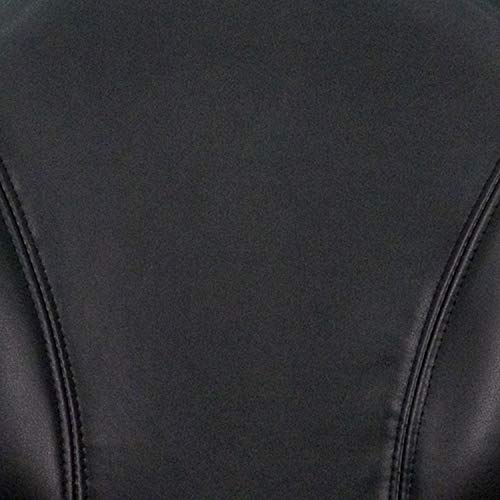 Flash Furniture Ronald Mid-Back Black LeatherSoft Swivel Ergonomic Task Office Chair with Back Depth Adjustment