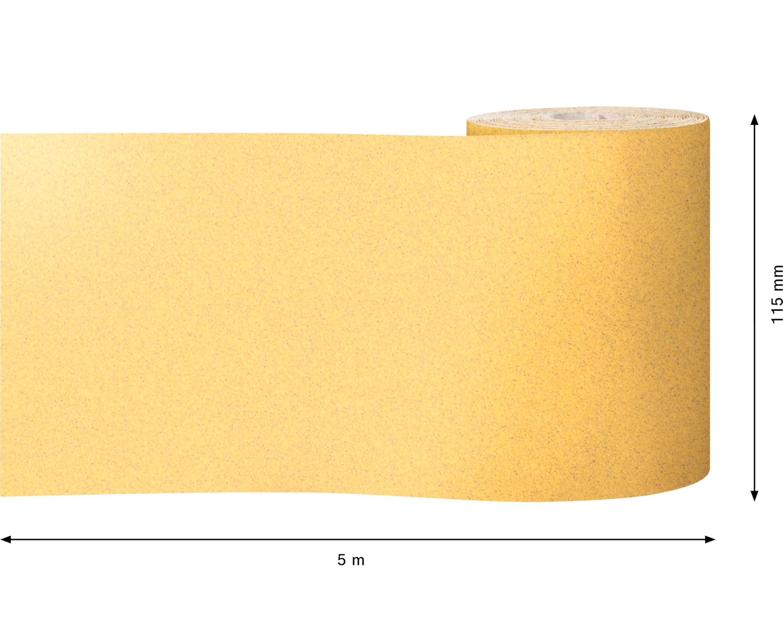 Bosch Professional 1x Expert C470 Sandpaper Roll (for Hardwood, Paint on Wood, Width 115 mm, Length 5 m, Grit 120, Accessories Hand Sanding)