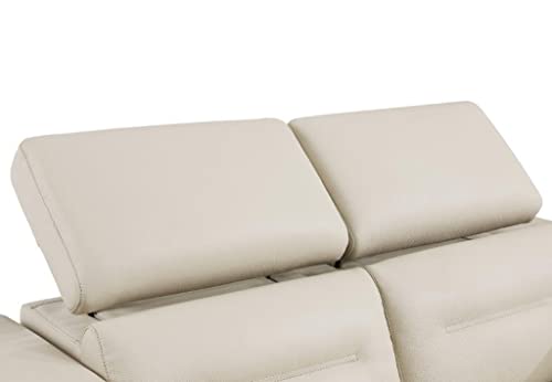 Blackjack Furniture Siena Power Reclining Sofa with USB Ports to Charge Devices, Adjustable Multi-Position Headrests, Wall Hugger Design, 82.6" W, Beige