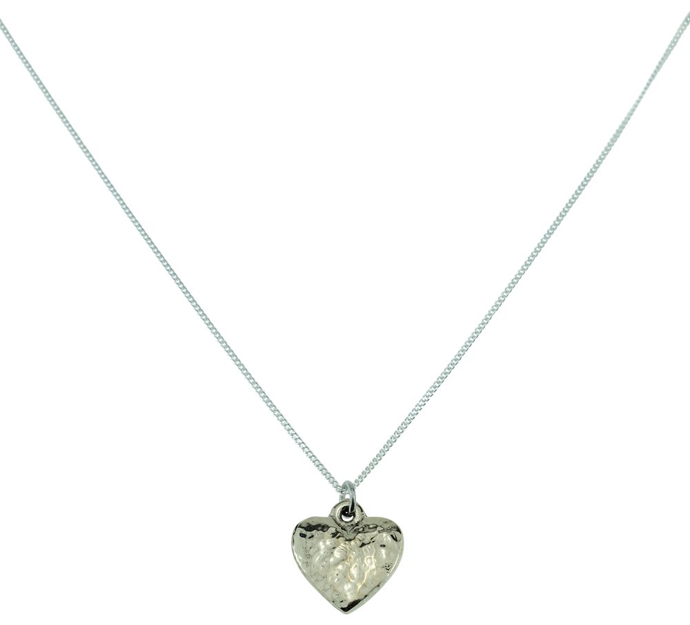 8 Wedding Anniversary 100% Bronze Hammered Heart Pendant