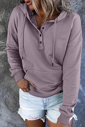 Aricy Womens Oversized Sweatshirts Fall Fashion 2023 Casual Long Sleeve Crewneck Pullover Cute Loose Fit Comfy Fleece Hoodie Tops Lightweight Drawstring Fall Winter Trendy Y2K Clothes with Pocket