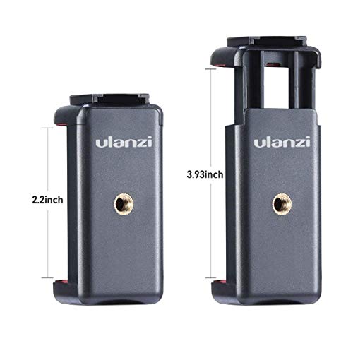 ULANZI ST-07 Phone Tripod Mount with Cold Shoe Mount for Microphone LED Video Light 1/4'' Tripod Screw for iPhone 11/Pro/Pro Max XS Max XR X 8 7 Plus Samsung Galaxy OnePlus Google Pixel Vlog Vlogging
