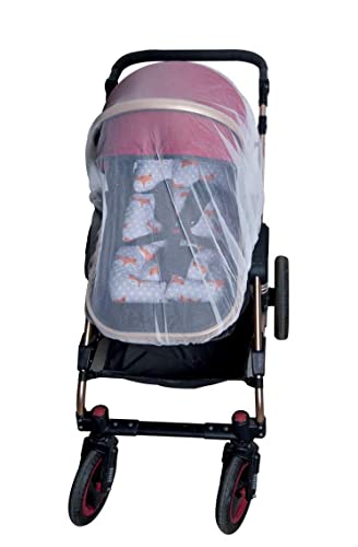 Enovoe Durable Baby Stroller Mosquito Net - Perfect Bug Net for Strollers, Bassinets, Cradles, Playards, Pack N Plays and Portable Mini Crib (White)