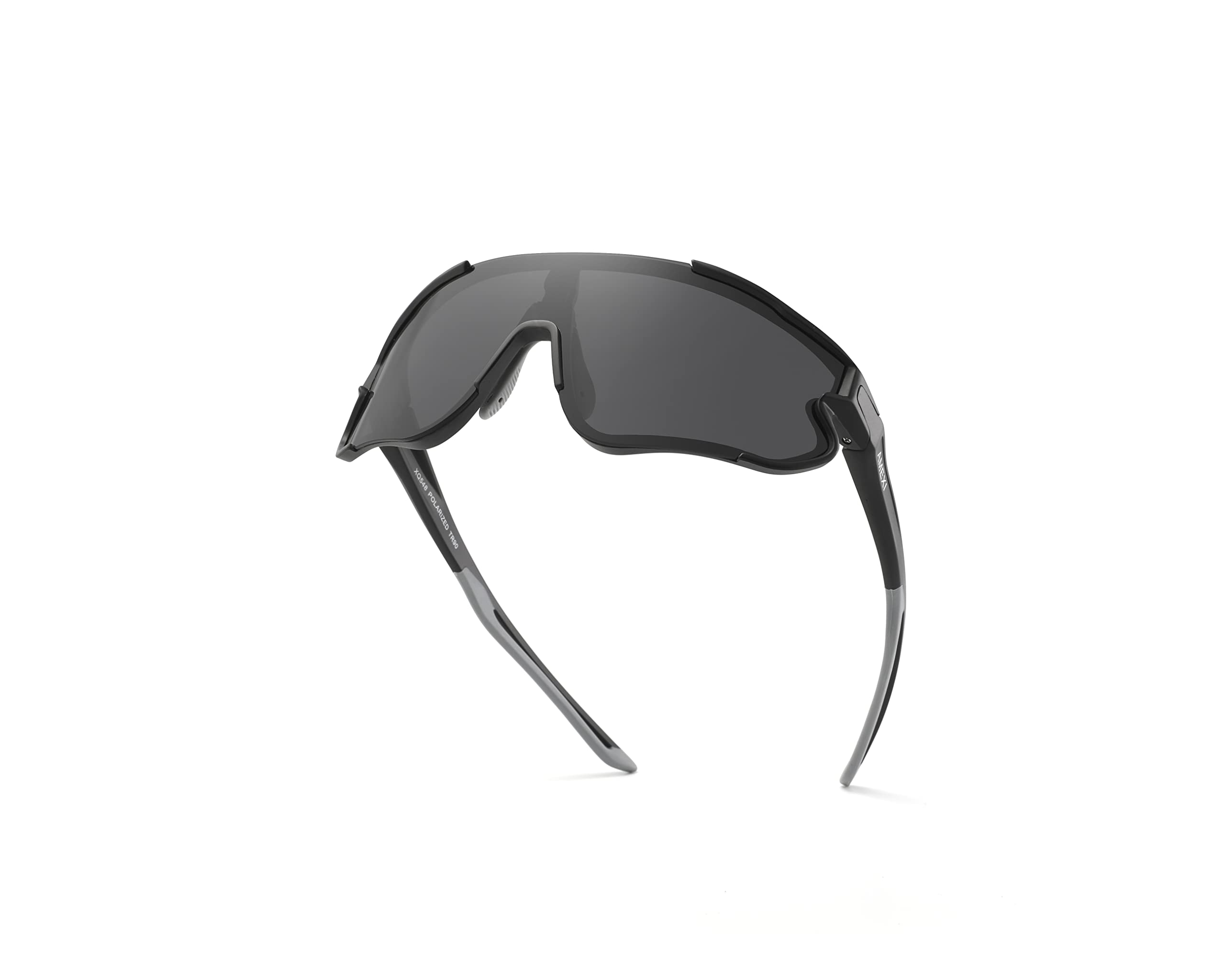 AMEXI Round Wood Sunglasses for Men Women, Men Sunglasses Polarized Retro Sunglasses for Men CN8048(Green Silver) (style3:black)
