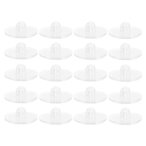 Cabilock 100pcs Decorations Coat Outdoor Heavy U Suction Self Kitchen Seamless Transparent Suspension Drop Hooks , Binding Clear Plastic .cm with Adhesive Disc Ceiling Holders
