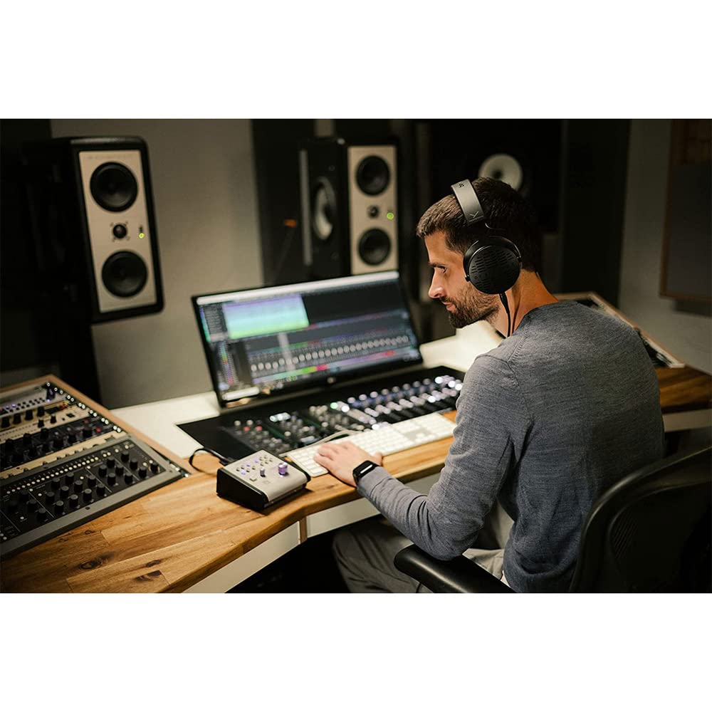 beyerdynamic 737704 DT 900 PRO X Open-Back Studio Headphones for Mixing & Mastering Bundle with 1 YR CPS Enhanced Protection Pack, Deco Headphone Case, Headphone Stand & Microfiber Cleaning Cloth