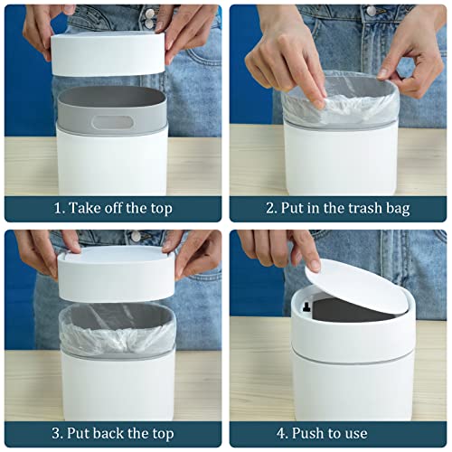 Business King Mini Trash Can with Lid 2 pcs & Trash Bag 360 pcs