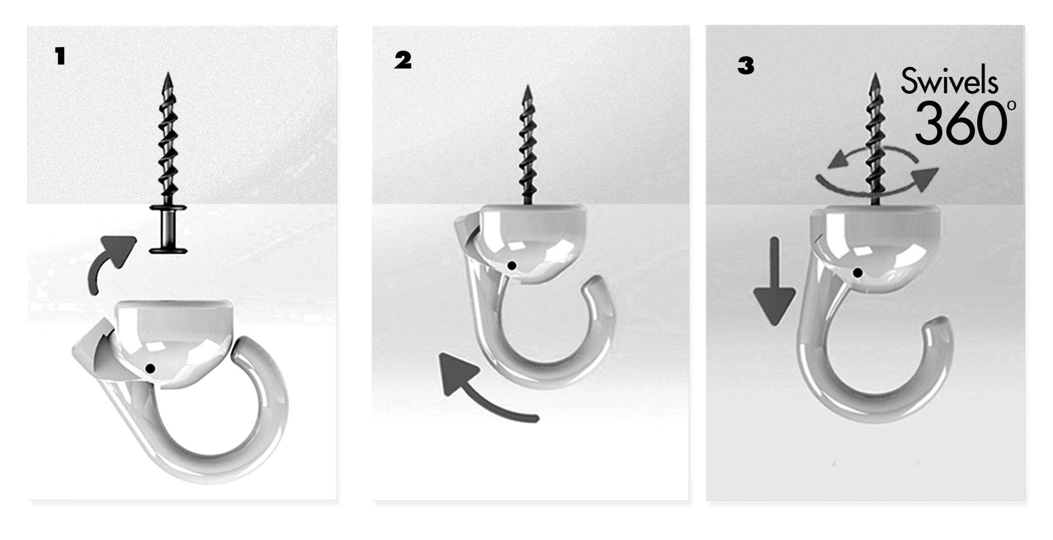 Hangman Products Elephant Ceiling Hook, 1 Hanger, Nickel