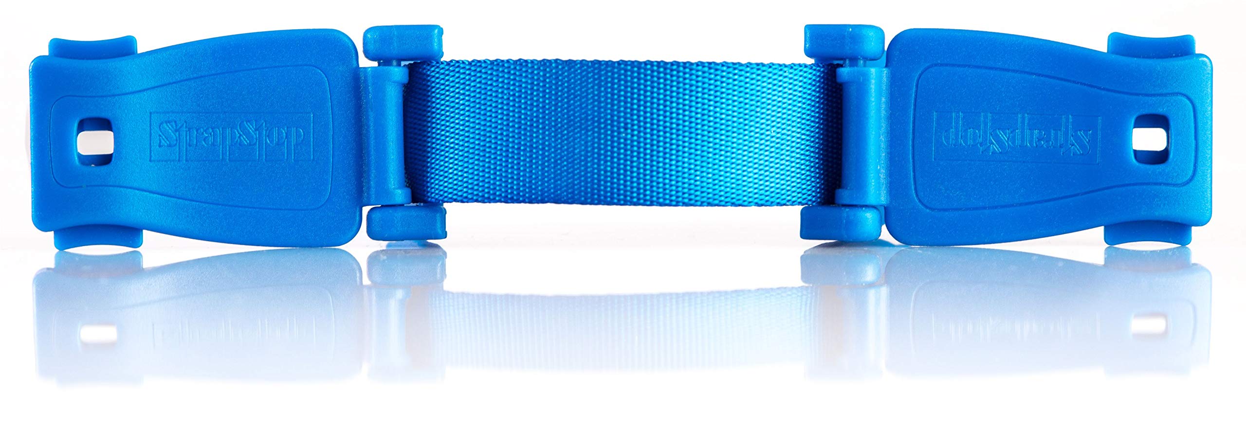 StrapStop - Multipurpose Safety Strap for Car Seats/Bike Seats/Strollers/Backpacks and More - Crash Tested (Blue)
