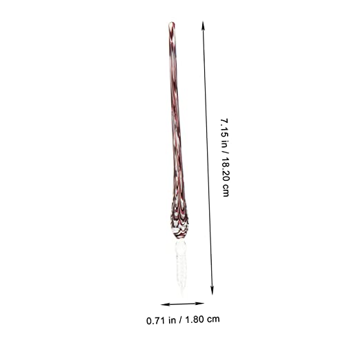 FAVOMOTO 2pcs Glass Dip Pen Wedding Sets Quill Pen Set Stained Glass Glass Dip Pen Set Calligraphy Pen Decorative Note Pen Stationery Office Stationery Drawing Pen Black Note Pen
