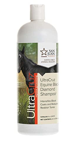 UltraCruz Equine Black Diamond Horse Shampoo, Conditioner and Fly & Tick Spray Bundle, 32 oz Each