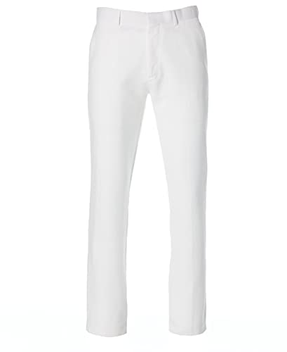 Cubavera Men's Big and Tall Flat Front Linen Blend Dress Pant (Waist Size 30 - 54 Big & Tall), Bright White, 48W x 30L Big Tall