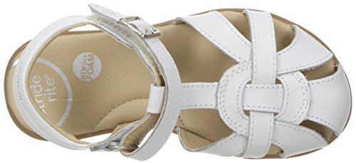Stride Rite girls Summer Time Sandal (Toddler/Little Kid),White,5 M US Toddler