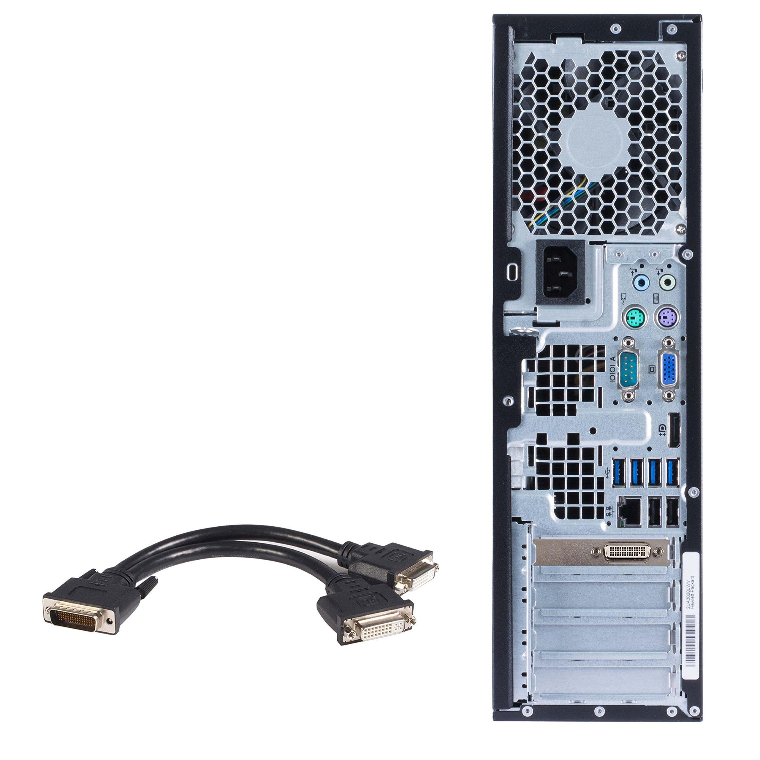 HP Elite 8300 mini PC Business High Performance Desktop Computer(Intel Core i7-3770 3.4GB,16G DDR3,240G SSD+3TB,DVD,Radeon 6350 HD+Dual DVI Cable,WiFi,Windows 10 Professional)(Renewed)
