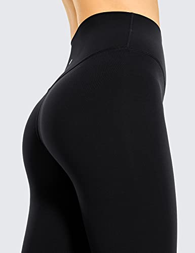 CRZ YOGA Women's Brushed Naked Feeling Yoga Leggings 25" - High Waisted Athletic Workout Leggings Yoga Pants Black Medium