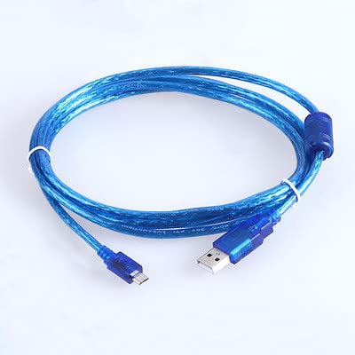 Applicable USB-Micro Man-Machine Touch Screen Download Data Cable (Blue 5 Meters)