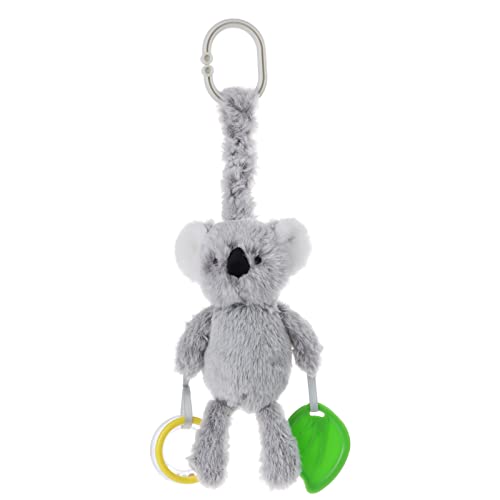 Apricot Lamb Baby Stroller or Car Seat Activity and Teething Toy, Features Plush Koala Character, Gentle Rattle Sound & Soft Teether, 8.5 Inches