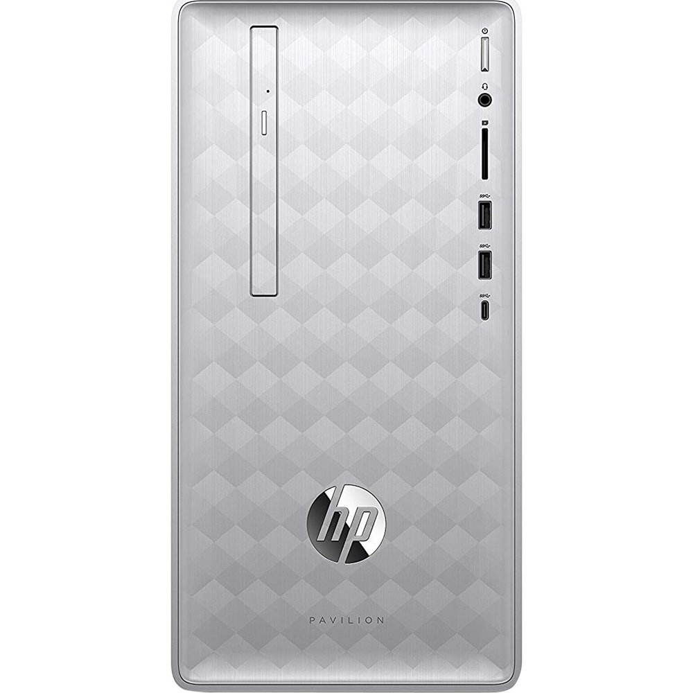 HP Pavilion Desktop Computer, AMD Ryzen 3 2200G, 4GB RAM, 1TB Hard Drive, Windows 10 (590-p0020, Silver)